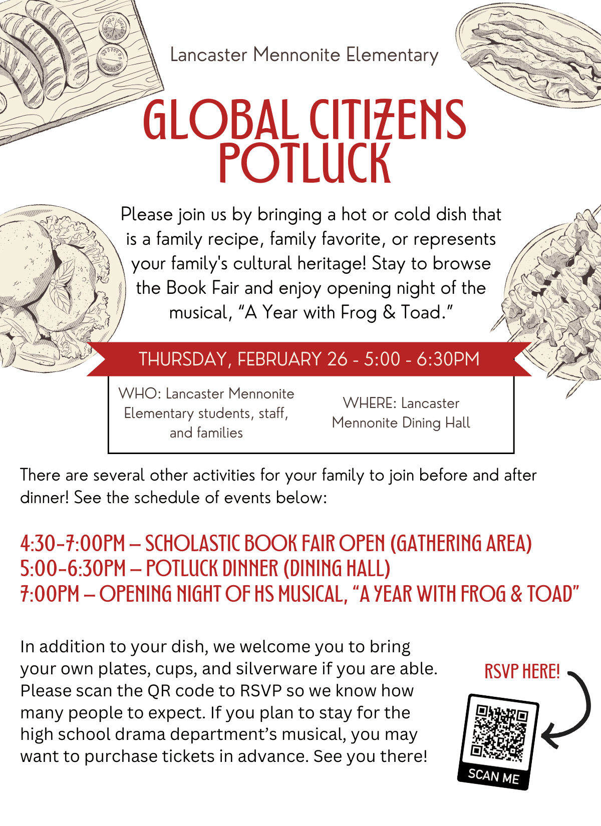 Elementary: Global Citizens Potluck & Book Fair - Lancaster Mennonite